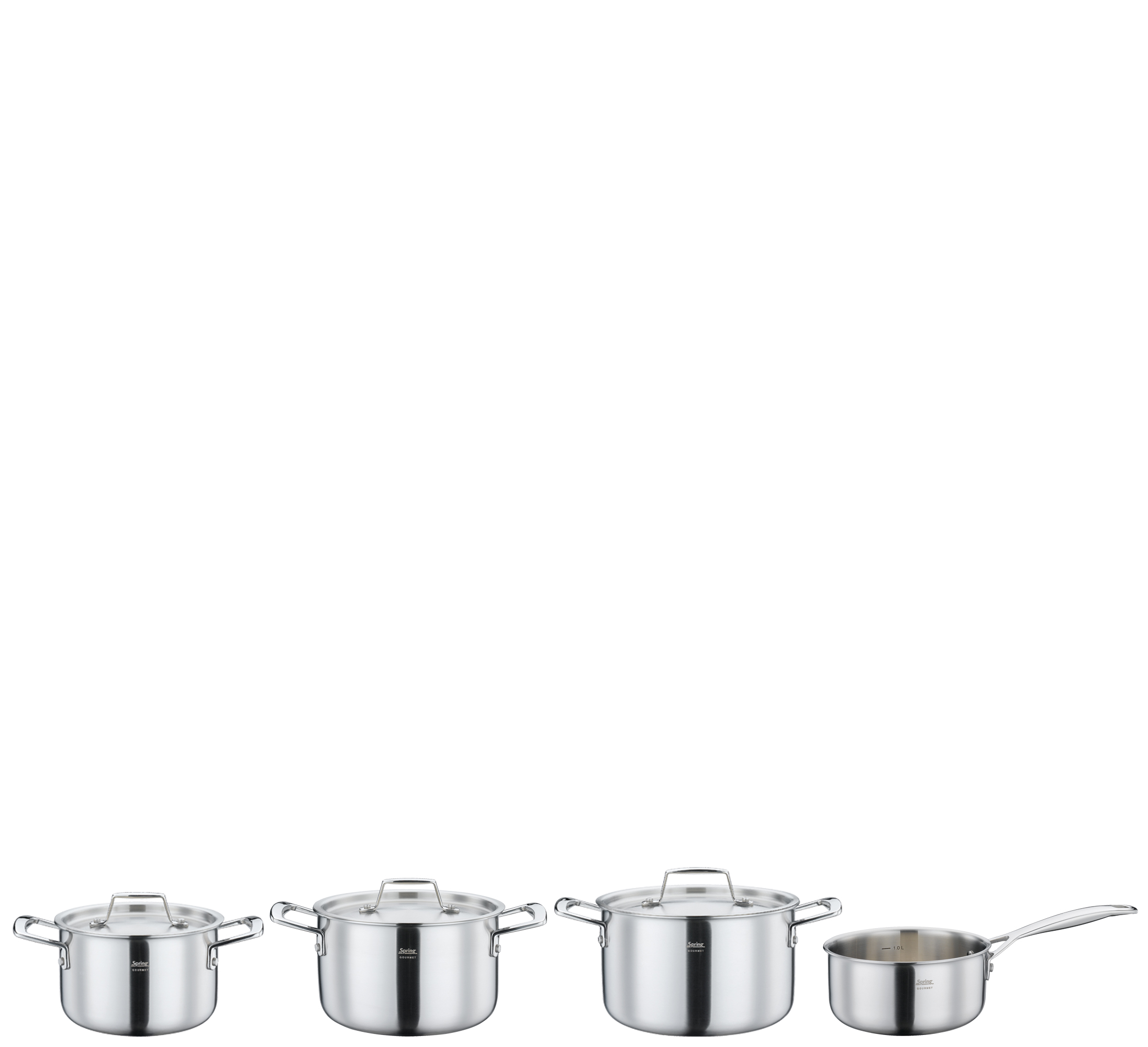 Topf-Set GOURMET 4-teilig, mit Stielkasserole | 0586810604